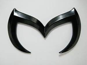 MAZDA BLACK Emblem Auto Car Accessories By Chrome 3D Badge 3M Adhesive ...