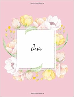 Josie: 110 Ruled Pages 55 Sheets 8.5x11 Inches Water Color Pink Blossom ...
