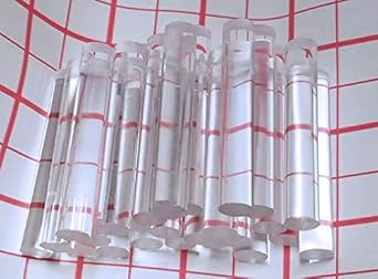 25 Pcs 1/2” OD x 3 Inch Long Clear Acrylic Plexiglass Rod Dowels Pegs ...