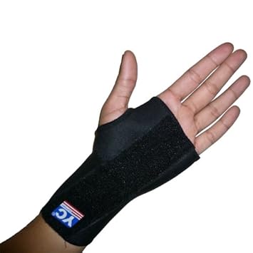 YC Black Neoprene Adjustable Large Right Wrist Hand Splint Support ...