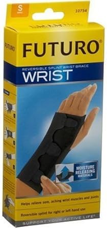 Futuro Splint Reversible and Adjustable Small Black Wrist Brace - 12.7 ...
