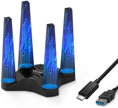 USB WiFi Adapter for Desktop PC, Wavlink AC1900 WiFi Adapter Dual Band ...