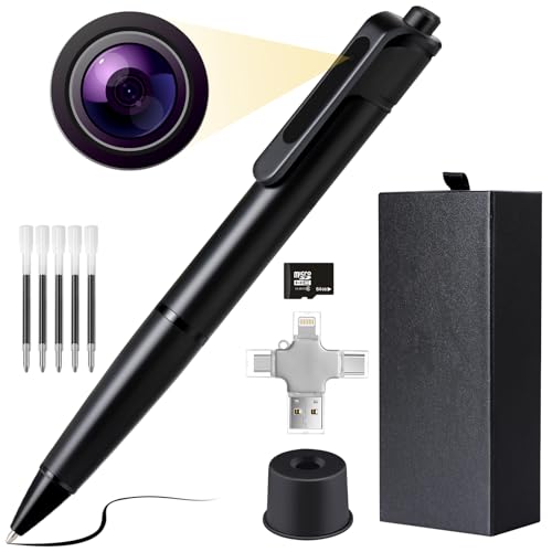 Hidden Camera Pen, 4K 64GB HD Video Pen Camcorder, Mini Portable Cam ...