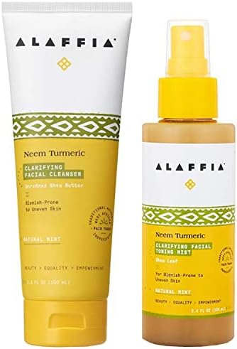 Alaffia Everyday Neem Turmeric Clarifying Face Cleanser and Toning Mist ...