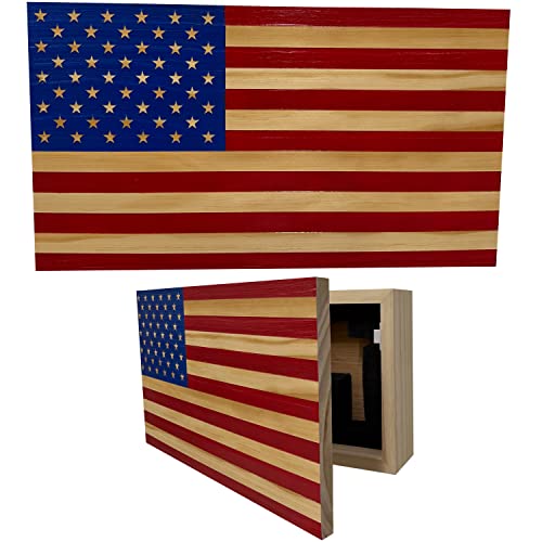 American Flag Concealed Gun Cabinet, Hidden Gun Storage American Flag ...