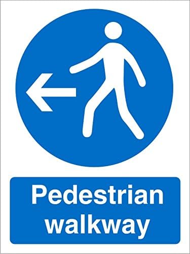 Seco Pedestrian Walkway – Left Arrow Sign, 150mm x 200mm – Self ...