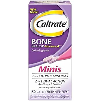 Amazon.com: Caltrate 600+D3 Plus Minerals Mini Calcium & Vitamin D3 ...