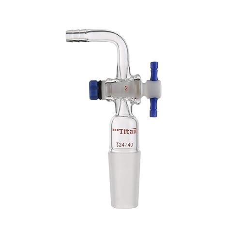 JRLGD Vacuum Flow Control Adapter with PTFE Stopcock, Vacuum Adapter 24 ...