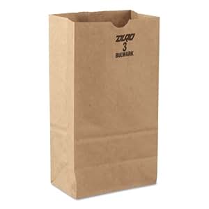 Amazon.com: DURO HILEX POLY 18403 3# Grocery Bag 30# Kraft, Case of 500 ...