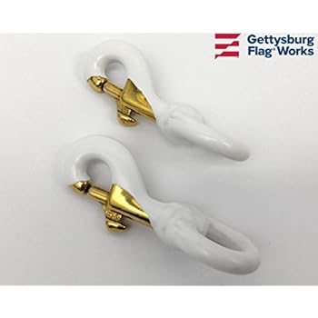 Amazon.com : Standard 3" Bronze Brass Flagpole Snap Clip to attach flag ...