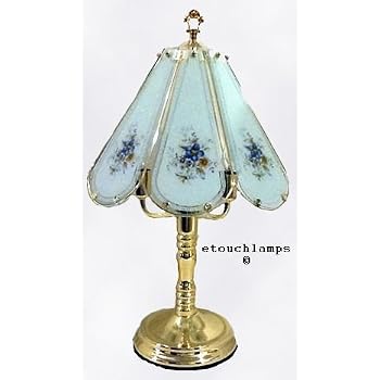 Blue Flowers Touch Lamp - Table Lamps - Amazon.com