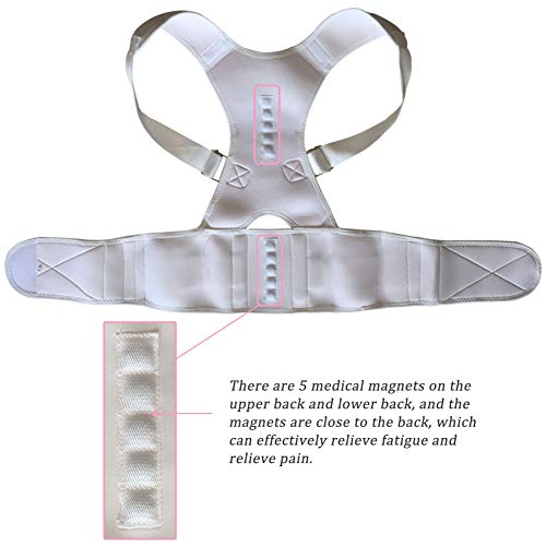 Magnetic Back Braces for Back Pain - Adjustable Posture Corrector for ...