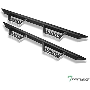 Amazon.com: Topline Autopart Matte Black Modular Drop Step Side Nerf ...
