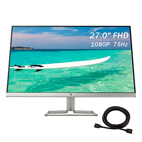 2021 Premium HP 27f 27 Inch 75Hz Bezel-Less Monitor| FHD (1920 x 1080 ...