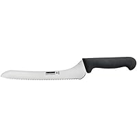 Amazon.com: Victorinox Fibrox Pro Black Chef's-Serrated 9" Offset Blade ...