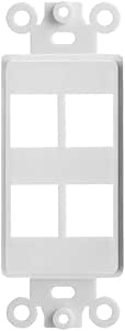 Amazon.com: Cmple - 4 Port Decora Wall Plate 1-Gang Keystone Decora ...