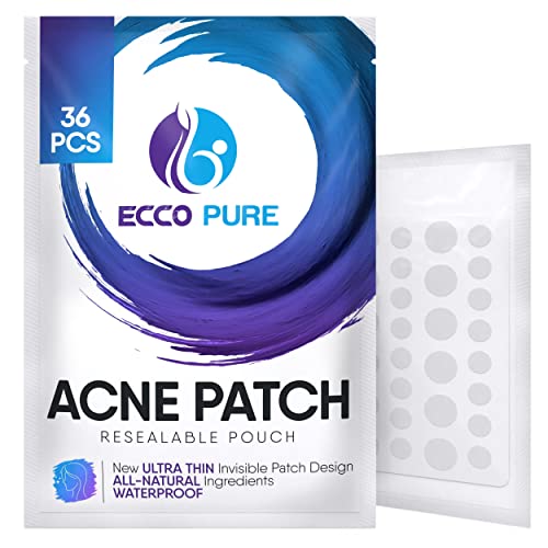 ECCO PURE Acne Patch - Hydrocolloid Pimple Patches with Tea Tree Oil ...
