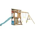 Amazon.com: KidKraft Modern Outdoor Swing Set/Playset with Fireman's ...
