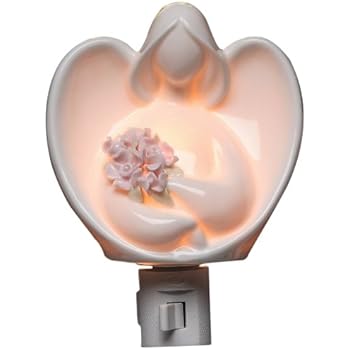 Amazon.com: Festive "Angel Holding Butterfly" White Porcelain Plug-in ...