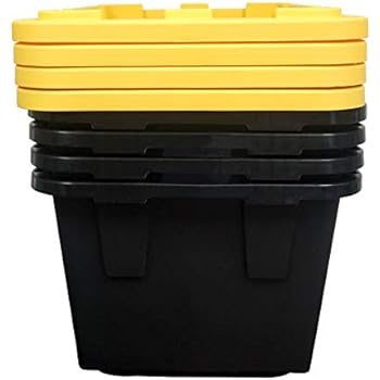 Amazon.com: Greenmade 4 Pack Heavy-Duty Plastic Storage Boxes with Lids ...