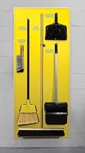 NMC SBK107ACP 5S Janitorial Shadow Board, Yellow/Black, 68"X30 ...