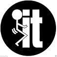 Amazon.com: F$CK IT Bumper Sticker White ON Black Laptop Sticker ...