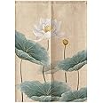 Amazon.com: MYRU Lotus Pattern Japanese Noren Tapestry Bedroom Divider ...