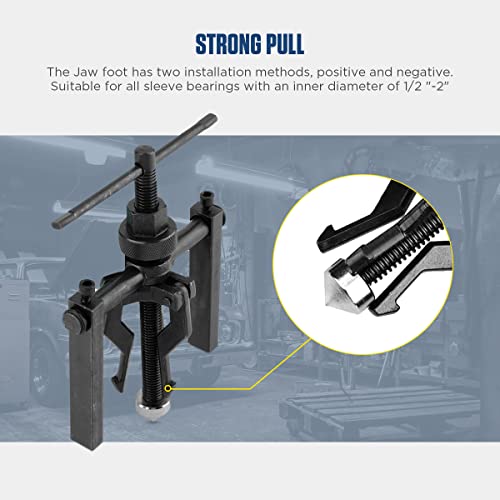 CMTOOL Bearing Puller 3 Jaw Pilot Bearing Puller Blind Bearing Puller ...