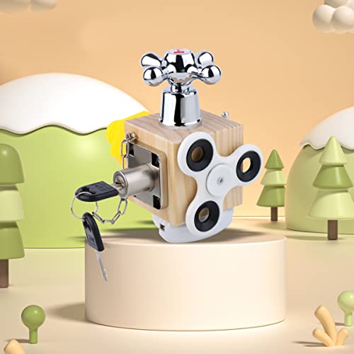 LFDecor 7-in-1 Montessori Lock Box Toy, Fidget Busy Cube for Children ...