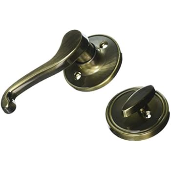Schlage Dexter 1-3/8-in to 1-3/4-in Antique Brass Single Cylinder Lever ...