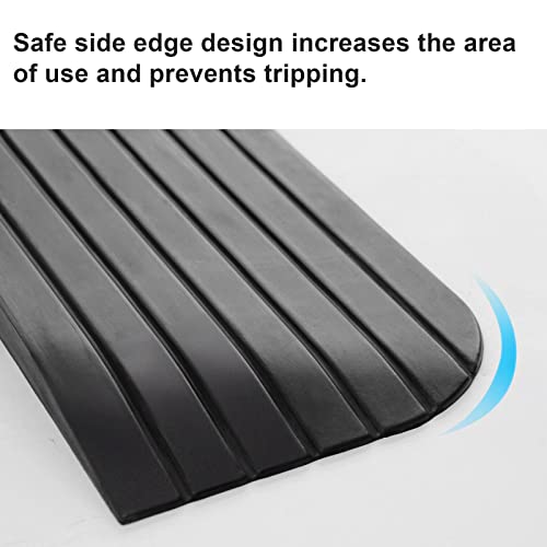 Ruedamann 2" Rise Solid Rubber Wheelchair Ramp,1500 lbs Capacity ...