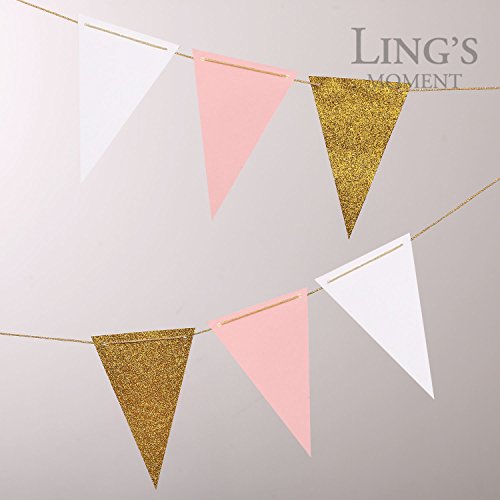 Ling's moment Paper Pennant Banner Triangle Flags Garland for - Want It All
