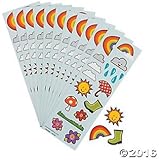 Amazon.com: Teacher Created Resources Weather Stickers, Multi Color ...