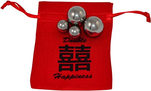 Amazon.com: Double Happiness 1 Inch Solid Stainless Steel Baoding Balls: Health & Personal Care