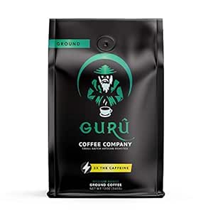 Amazon.com : Guru Coffee Company High Caffeine Medium Roast Ground ...