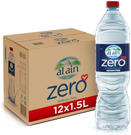 Al Ain Zero, 1.5L Sodium-Free Water, Pack of 12, pH Neutral Bottled Water price in UAE | Amazon ...