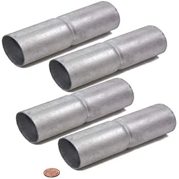 Amazon.com : Chain Link Fence Top Rail Sleeves Galvanized Steel 4 Pc ...