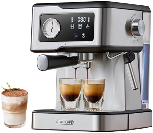 Cafelffe MK-901 20 Bar Stainless Steel Espresso Machine with Steam Wand ...