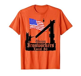 Amazon.com: Union Ironworkers Local 86 Seattle American Flag Tee: Clothing