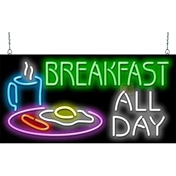 Breakfast All Day Neon Sign - - Amazon.com