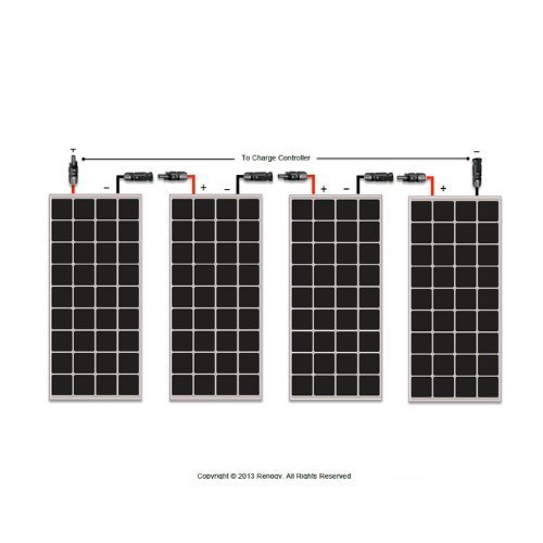 Renogy 4 Pieces 100W Monocrystalline Photovoltaic PV Solar Panel Module ...