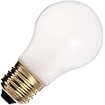 Satco 40A15/TF Incandescent Shatter Proof, 40W E26 A15, Frosted Bulb ...