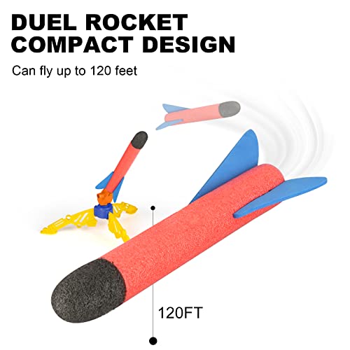 FUTOLIK Toy Rocket Launcher for Kids Shoots Up to 120 Feets with Sturdy ...