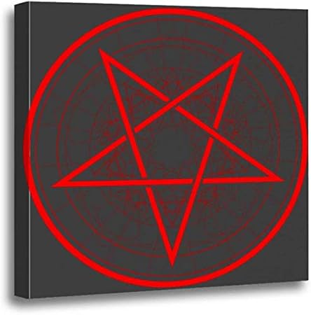 Mesllings - Lienzo decorativo para pared, diseño de estrella de satanás ...