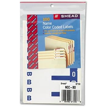 Amazon.com : Smead Products - Smead - Alpha-Z Color-Coded First Letter ...