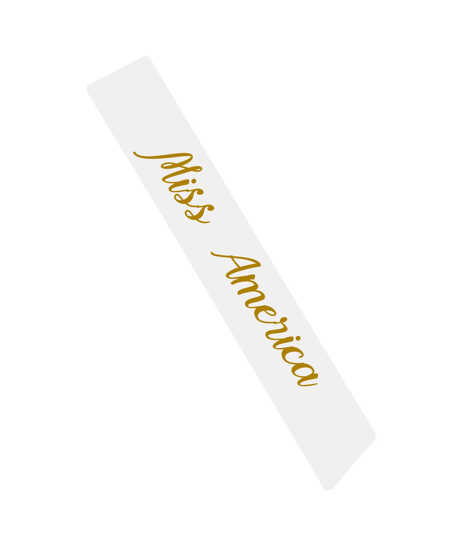 Vrogadso Miss America Sash White Satin Sash with Gold Glitter Letters ...