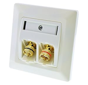 KEYSTONE MODULE Speaker Terminal 80x80 mm LS Binding Post Terminal with ...