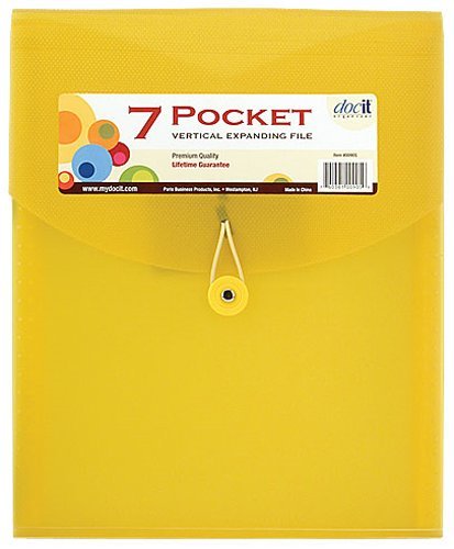 DocIt 7 Pocket Vertical/Backpack File, Assorted Colors, Color May Vary ...