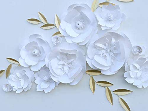 Amazon.com: White Paper Flowers Backdrop Decor : Handmade Products