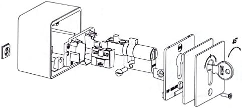 GEBA MSC-APZ1-2T/1 Surface Mount Key Switch Two Way Momentary Function ...